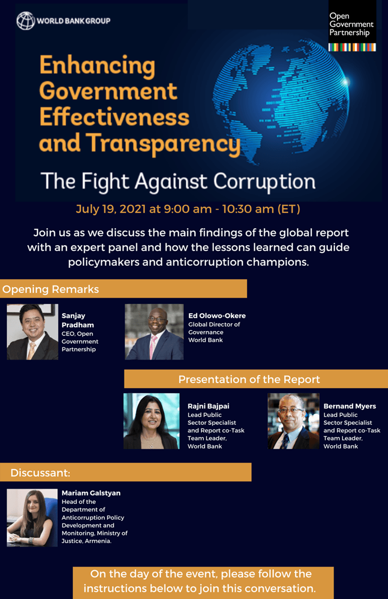 Launch of the World Bank’s Anti-Corruption Global Report